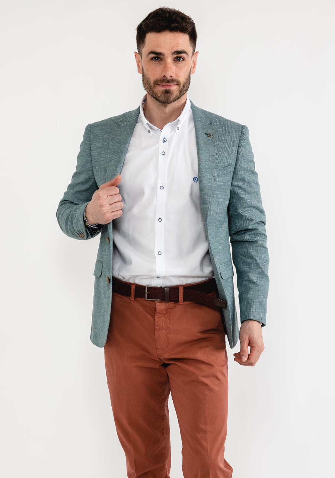 White Label Jasper Blazer, Green Melange - McElhinneys